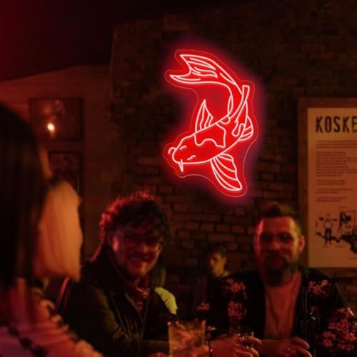 Koi Fish Neon Sign for Wall Decor, Koi Light Sign Fish Neon Koi Fish ...