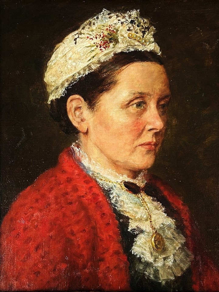 Fine Antique Victorian Oil on Canvas Portrait Painting of a Middle ...