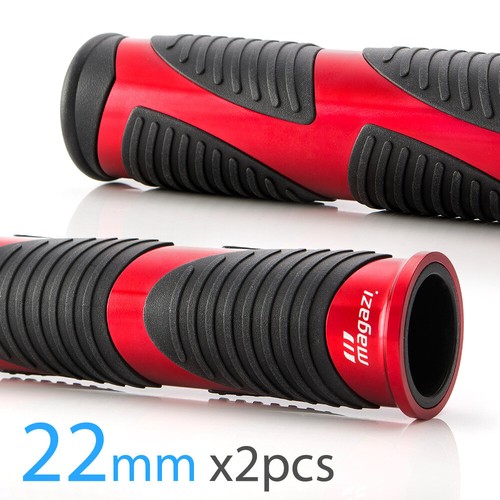 Wave grips Black TPR +red Aluminum trim 7/8" x2PCS for Suzuki | eBay ...
