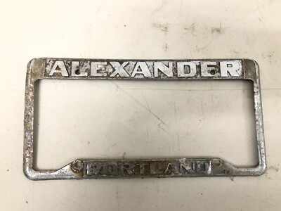 Alexander Chrysler Plymouth Portland Vintage License Plate Frame Mopar ...