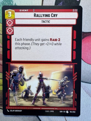 Rallying Cry Nonfoils/Regular Star Wars Unlimited TCG WSC896 | eBay