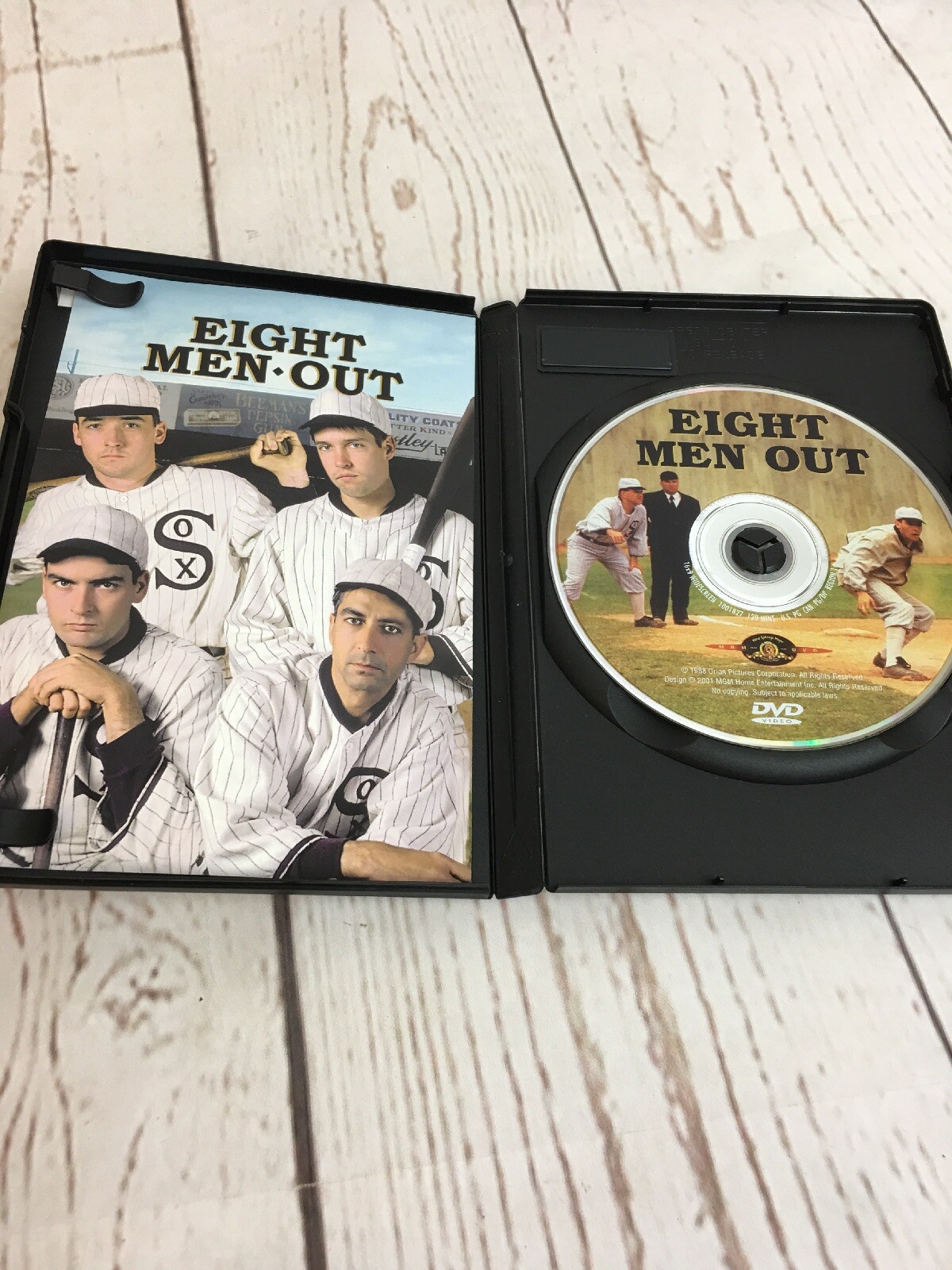 Eight Men Out DVD 2001 Non Rental Charlie Sheen Rated PG Baseball Movie ...