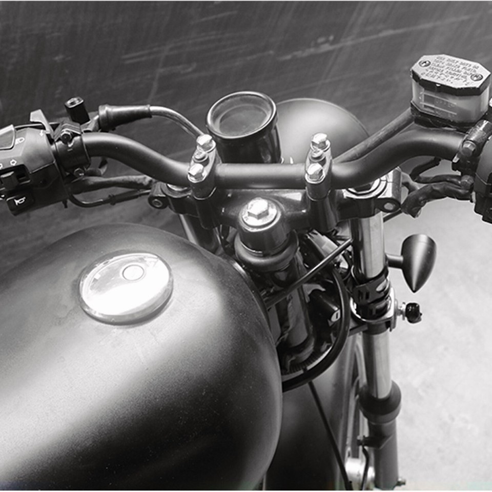 Motorcycle 7/8" Euro Tracker Drag Handlebars Bars For Honda Suzuki ...