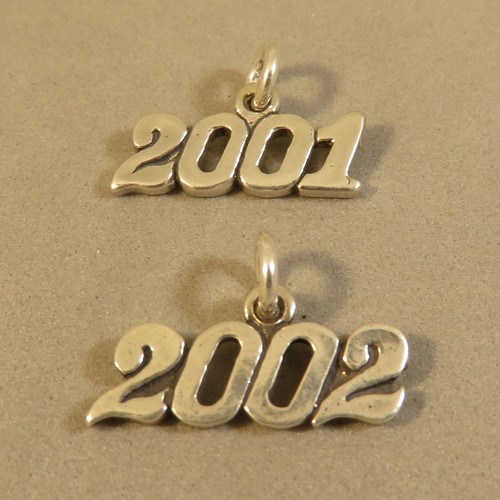 .925 Sterling Silver YEAR CHARM High School Graduation Anniversary NEW ...