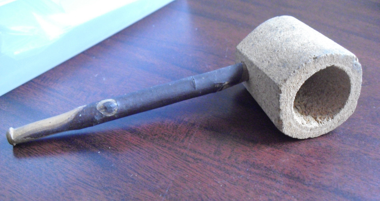 Vintage Wood Stem Piped Marked Unsmoked Cork ? Pipe 5 1/2" Long | eBay