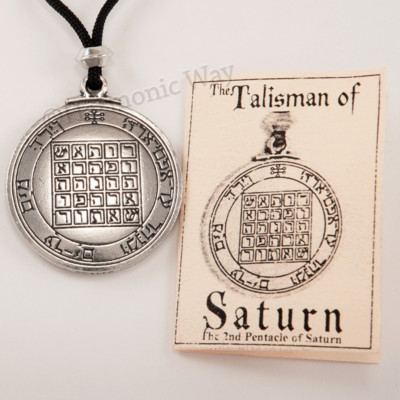 TALISMAN of SATURN Magic Pentacle Solomon Seal Luck Protection Pendant ...