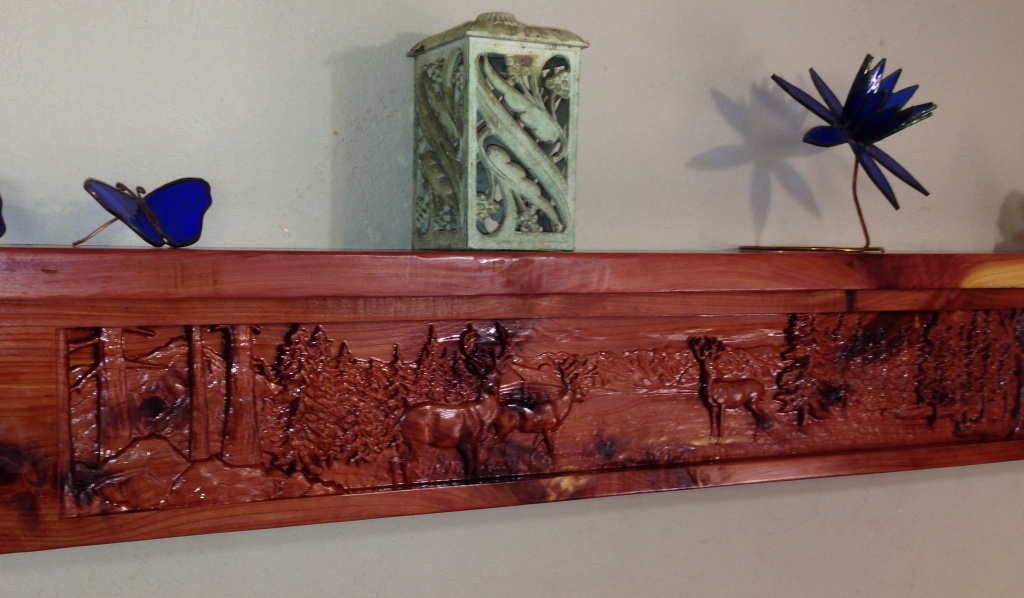 Cedar Log Fireplace Mantels