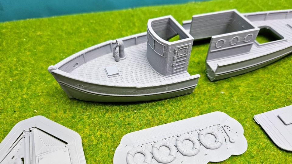 Fisher Boat "Old Cutter" Fishing Cutter Boat Ship Model Kit 1:87 1:72 1 ...