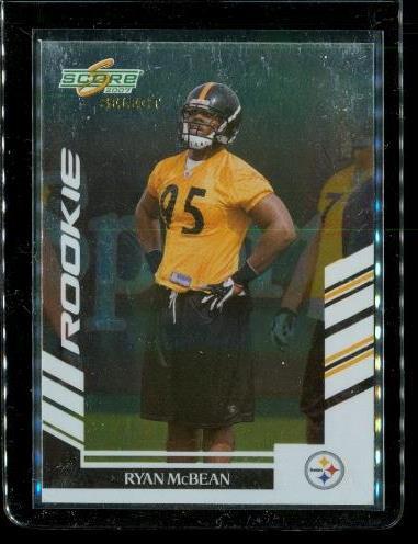 2007 DONRUSS SCORE SELECT ROOKIE Chrome Football Card #314 RYAN MCBEAN ...