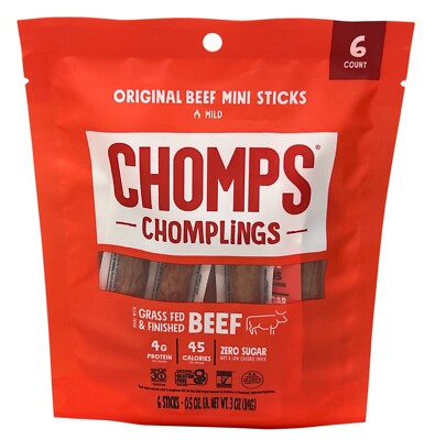 Chomps Chomplings Original Beef Mild Mini Snacks 3 oz | eBay