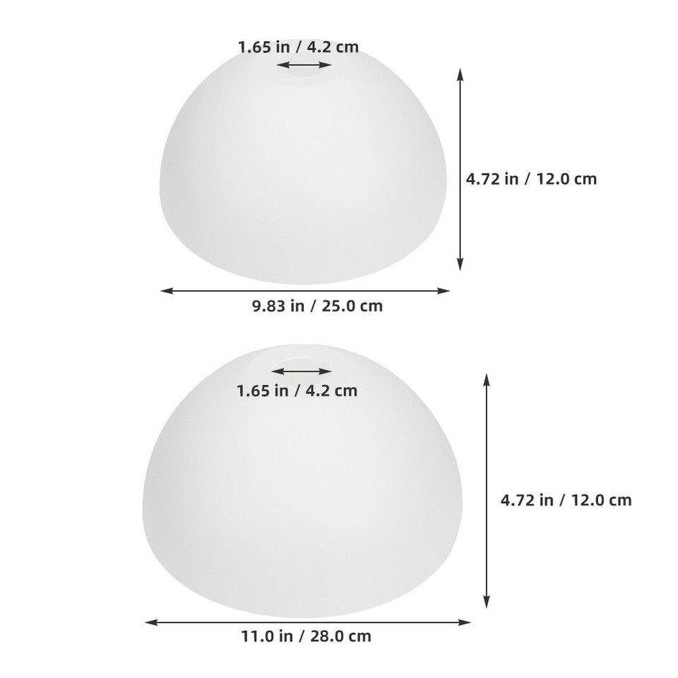 2 Pcs Mushroom Shaped Shade Plastic Light Dome Ceiling Lamp Cover ...