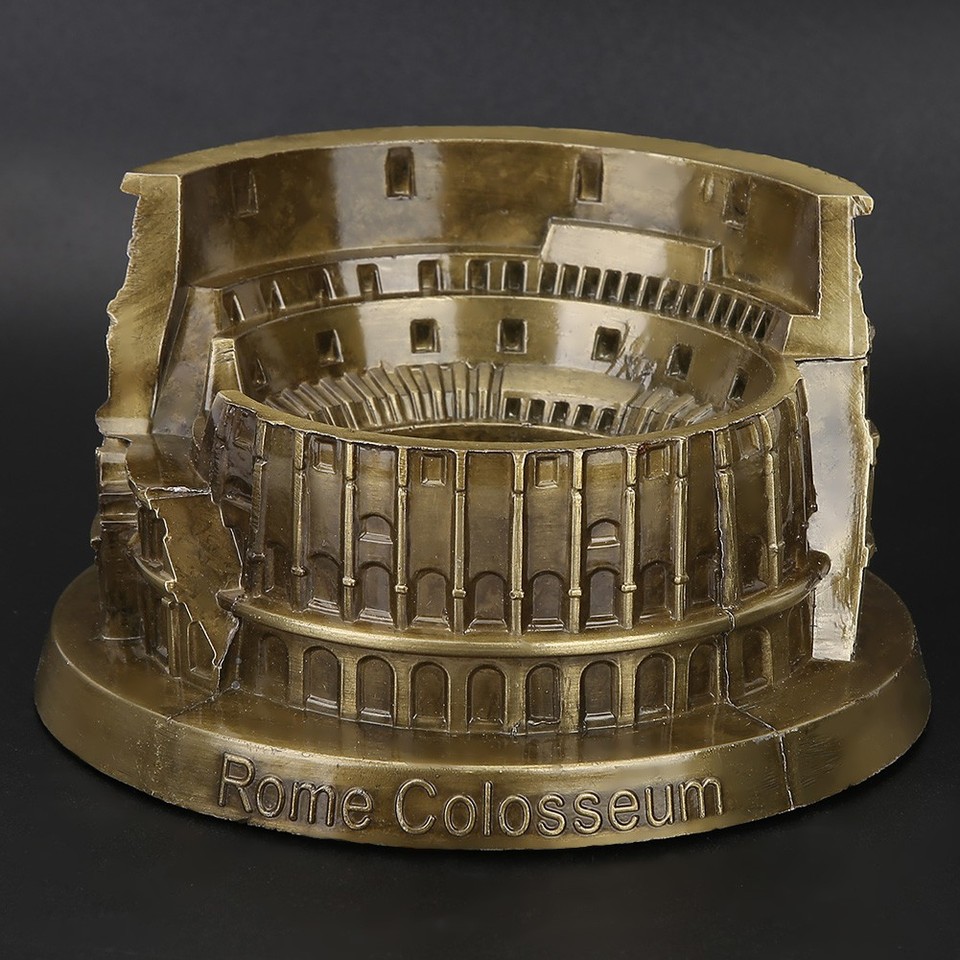 Vintage Roman Colosseum Model Miniature Roman Colosseum Arts Craft ...