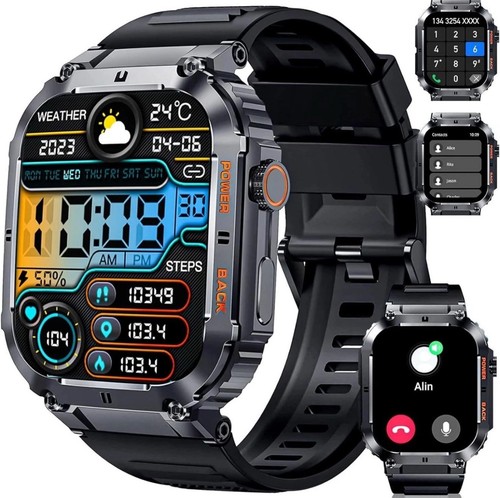 K57 Pro Military Smart Watch 1.96” HD Display, Bluetooth Call & Fitness ...
