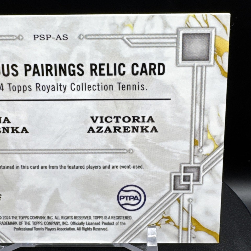 Aryna Sabalenka Victoria Azarenka 2024 Topps Royalty PRODIGIOUS ...