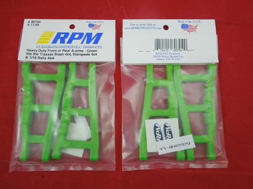 RPM TRAXXAS SLASH STAMPEDE RUSTLER 4X4 GREEN Front + Rear SUSPENSION A ...