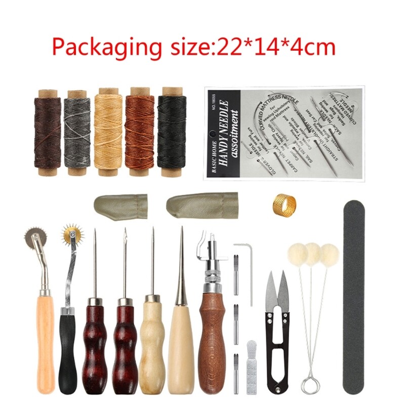 Complete Leather Sewing Tools DIY Leather Craft Tools Hand Stitching ...