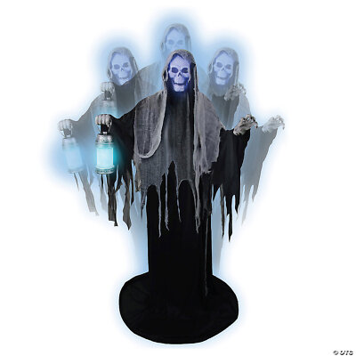 69" Animated Rising Ghost Reaper Halloween Decoration - Motion ...