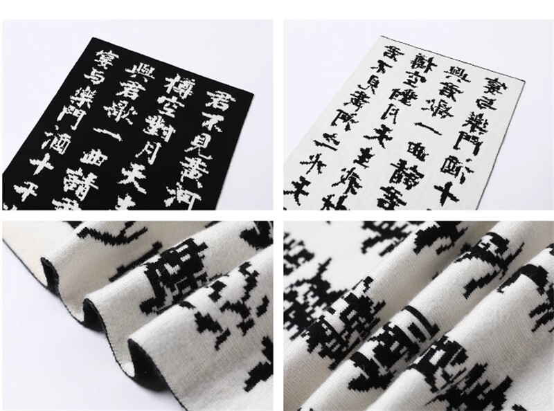 New Chinese Style Knitted Thickened Neck Scarf Winter Warmth Fashion ...