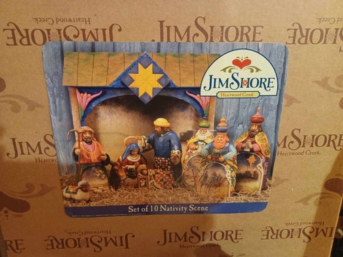 Jim Shore 10 Piece Nativity Set Joy To The World Heartwood Creek ...