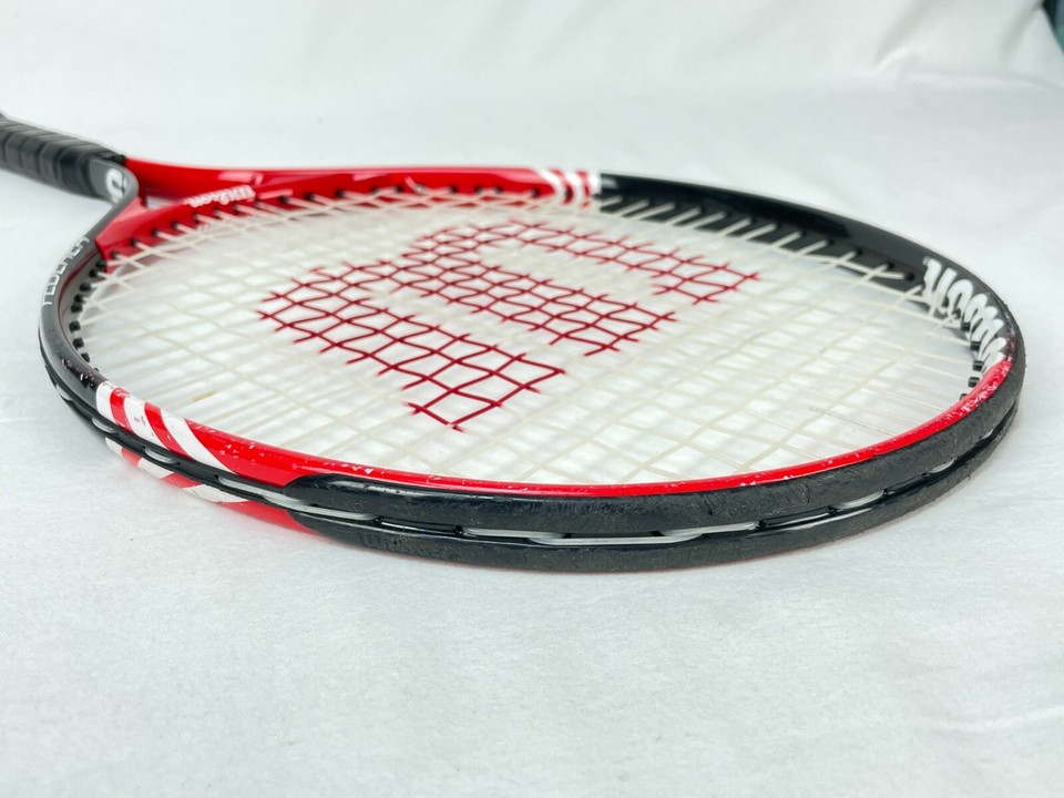 Wilson Federer 25in Junior Tennis Racquet Racket 3-7/8 L00 Red Black ...