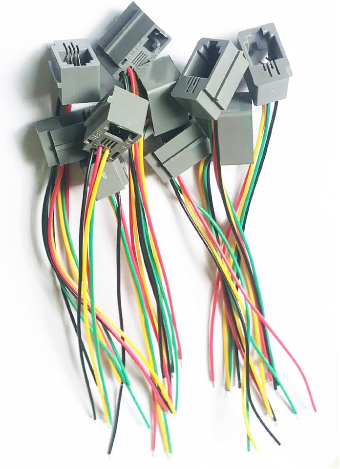 with Wires RJ9 Female Connector 4P4C PCB Socket Mount Telephone ...