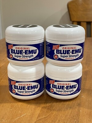4 Pack BLUE-EMU Super Strength Emu Oil 2 oz each/8 oz total EXP 07/24 ...