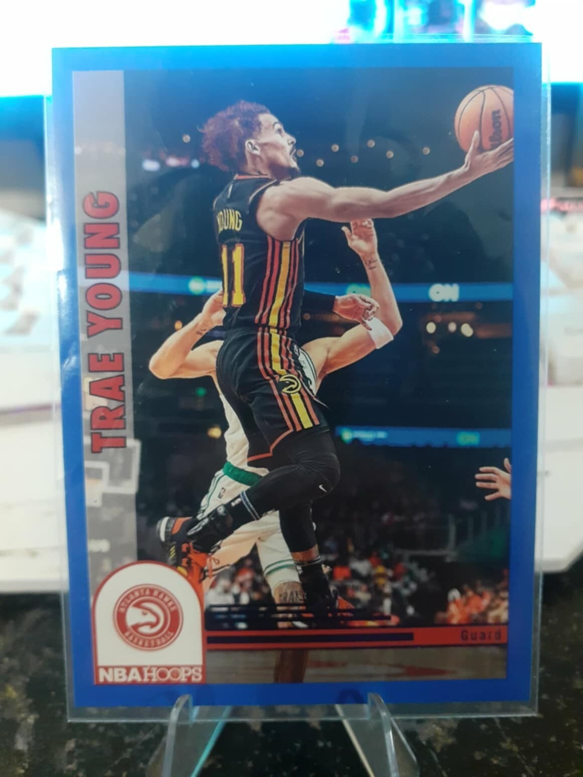 2022-23 Panini NBA Hoops - Hoops Tribute Trae Young #291 Blue for sale ...