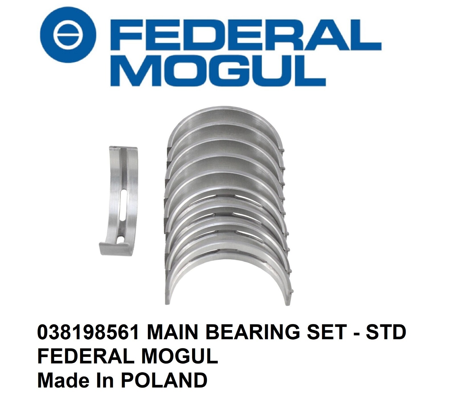 GLYCO Engine MAIN BEARIN Set w Crankshaft Bearing Kit VW Diesel 1.9L 2 ...