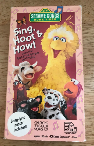 CTW~SESAME SONGS~SING, HOOT & HOWL WITH THE SESAME STREET ANIMALS~VHS ...