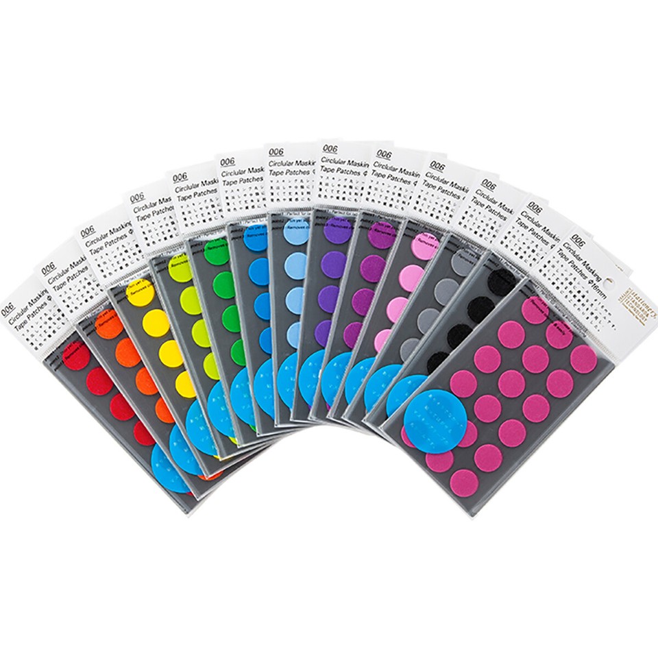 Stalogy Masking Tape Dot Patches: 0.3 in. diameter / 60 dots / 10 ...
