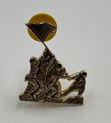 1" Iwo Jima Lapel/Hat Pin Marine Corps Raising The Flag | eBay