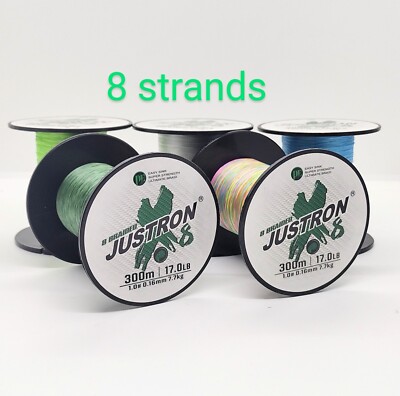 300m/ 329yds 8 Strands Premium PE Braided Fishing Line 17lb-84lb Braid ...