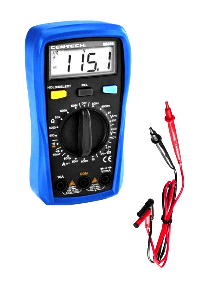 Cen-tech 9 function Digital multimeter with Audible continuity | eBay