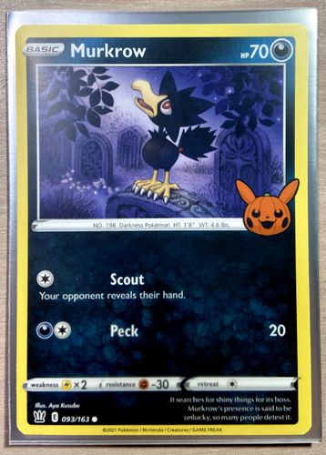 Pokémon TCG Murkrow Promo (Trick or Trade Halloween) 093/163 | eBay
