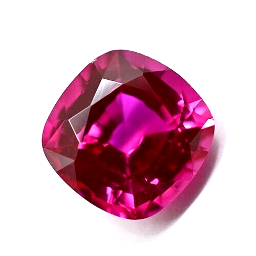 Certified Natural Burma Rose Red Ruby 6.85 Ct Cushion Shape Loose ...