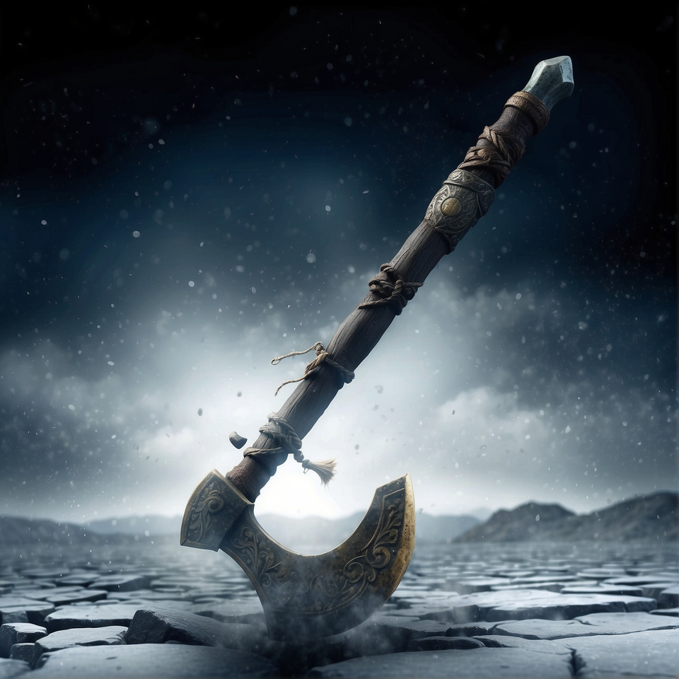 Wikinger Axt - Walhalla - Nordische Mythologie Wandbild auf Poster oder ...