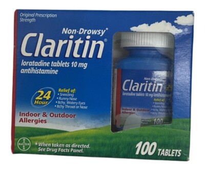 Claritin Non-Drowsy Allergy 10 Mg 100 Tablets Box 41100575678 | eBay
