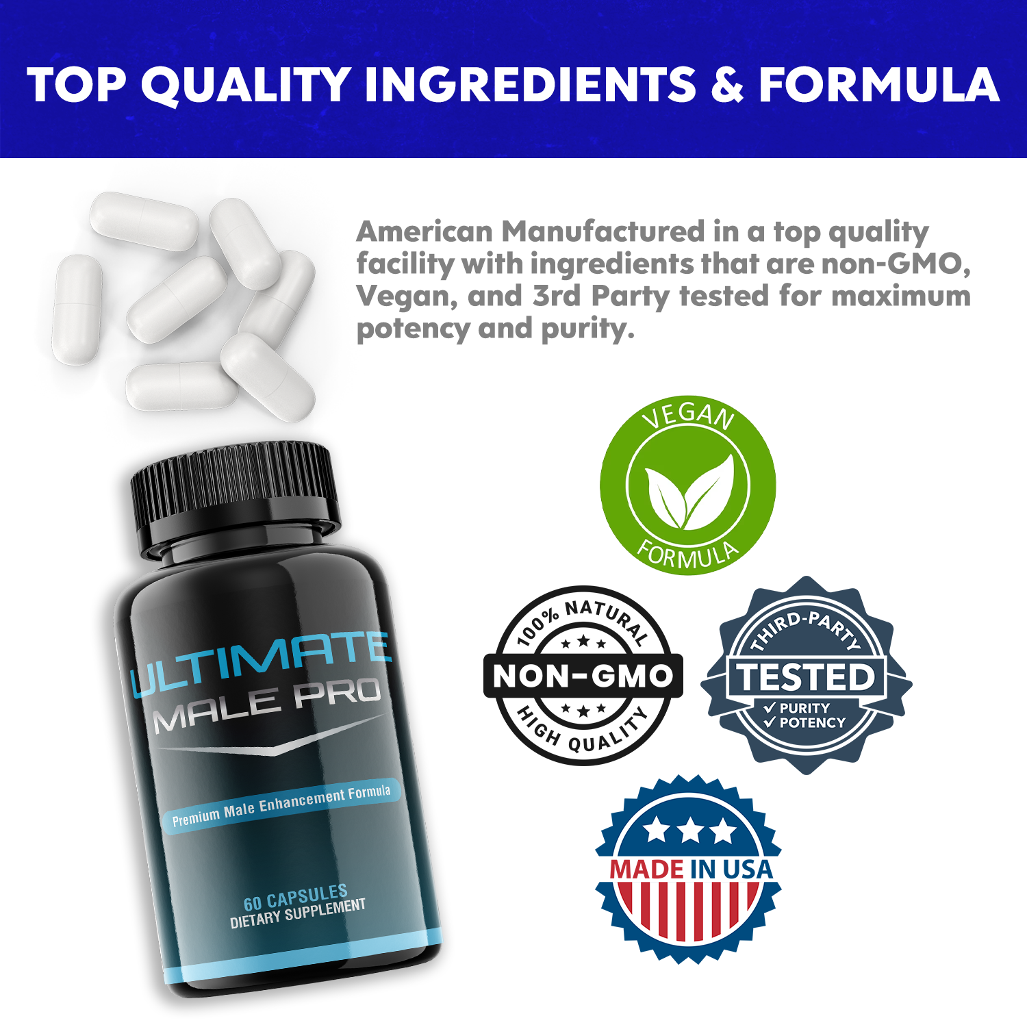 (5 Pack) Ultimate Male Pro, Ultimate Male Performance Supplement (300 ...