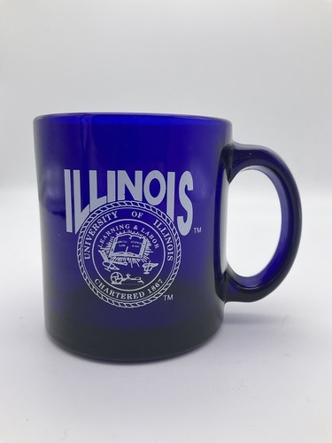 University of Illinois Mug Cup Blue College Made In America Coffee Tea ...
