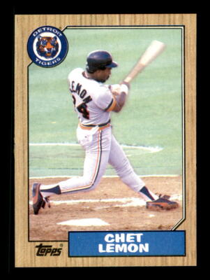 1987 Baseball Topps Chet Lemon Detroit Tigers #739 | eBay