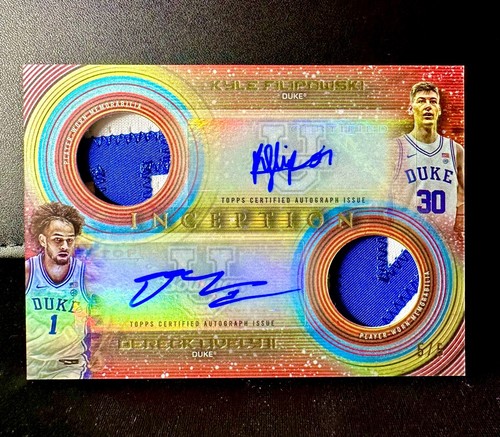 2022-23 Bowman Inception University - Dual Autograph Dual Relics Dereck ...