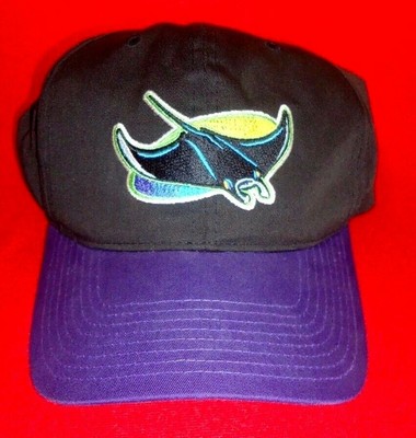 Vintage MLB TAMPA BAY DEVIL RAYS Snapback Baseball Cap Hat Black and ...
