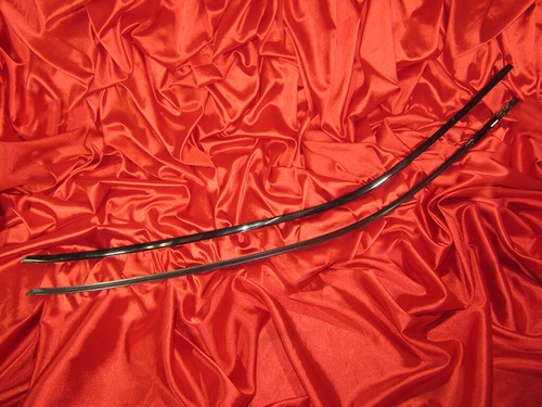 BMW E39 5 FRONT DOOR WINDOW UPPER EXTERIOR BLACK TRIM MOLDINGS SHADOW ...