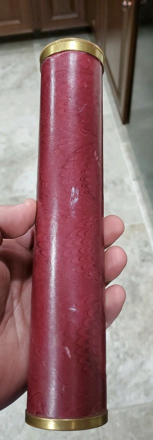 1980'S SIGNED VAN CORT PAPER & BRASS KALEIDOSCOPE 10"x 2" ONLY ONE ON ...