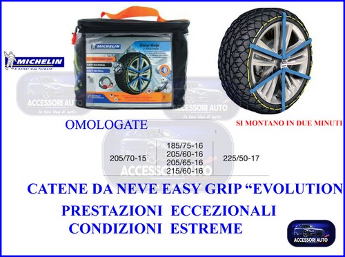CATENE DA NEVE MICHELIN Easy Grip Evolution SEZIONE GOMME 205/60-R16 ...