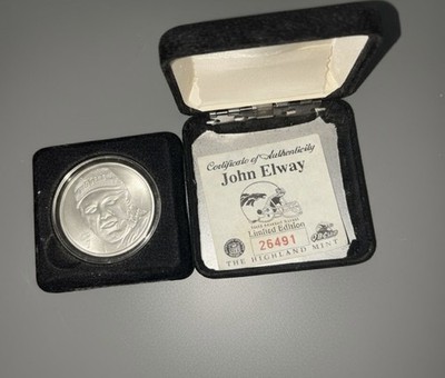John Elway Denver Broncos Highland Mint Commemorative Coin Original | eBay