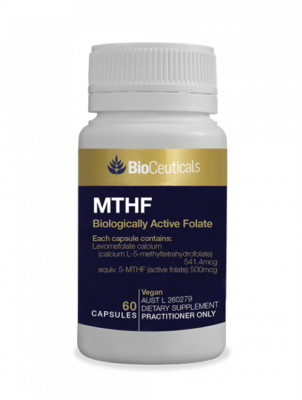 Bioceuticals MTHF 60 Caps :: Biologically Active Folate Folic Acid ...