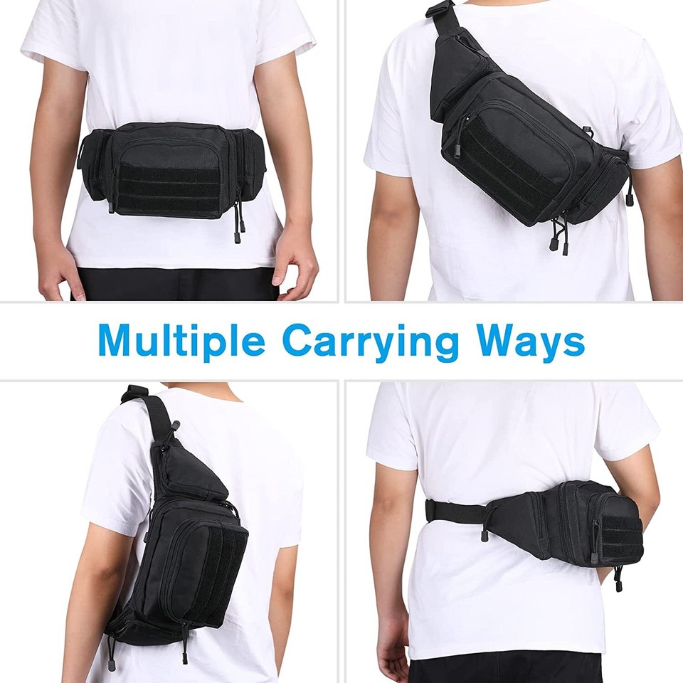 Gun Holster Tactical Fanny Pack Concealed Carry Pistol Case Molle ...
