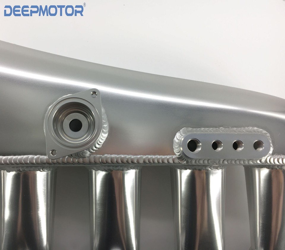 2JZ-GE Billet Intake Manifold Fuel Rail 90mm Throttle Body Set ...