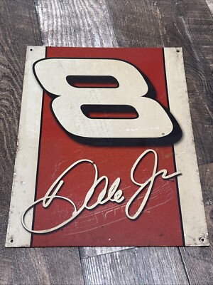Dale Earndhart Junior Tin Sign Earndhart Jr. #8 Nascar Racing Vintage ...